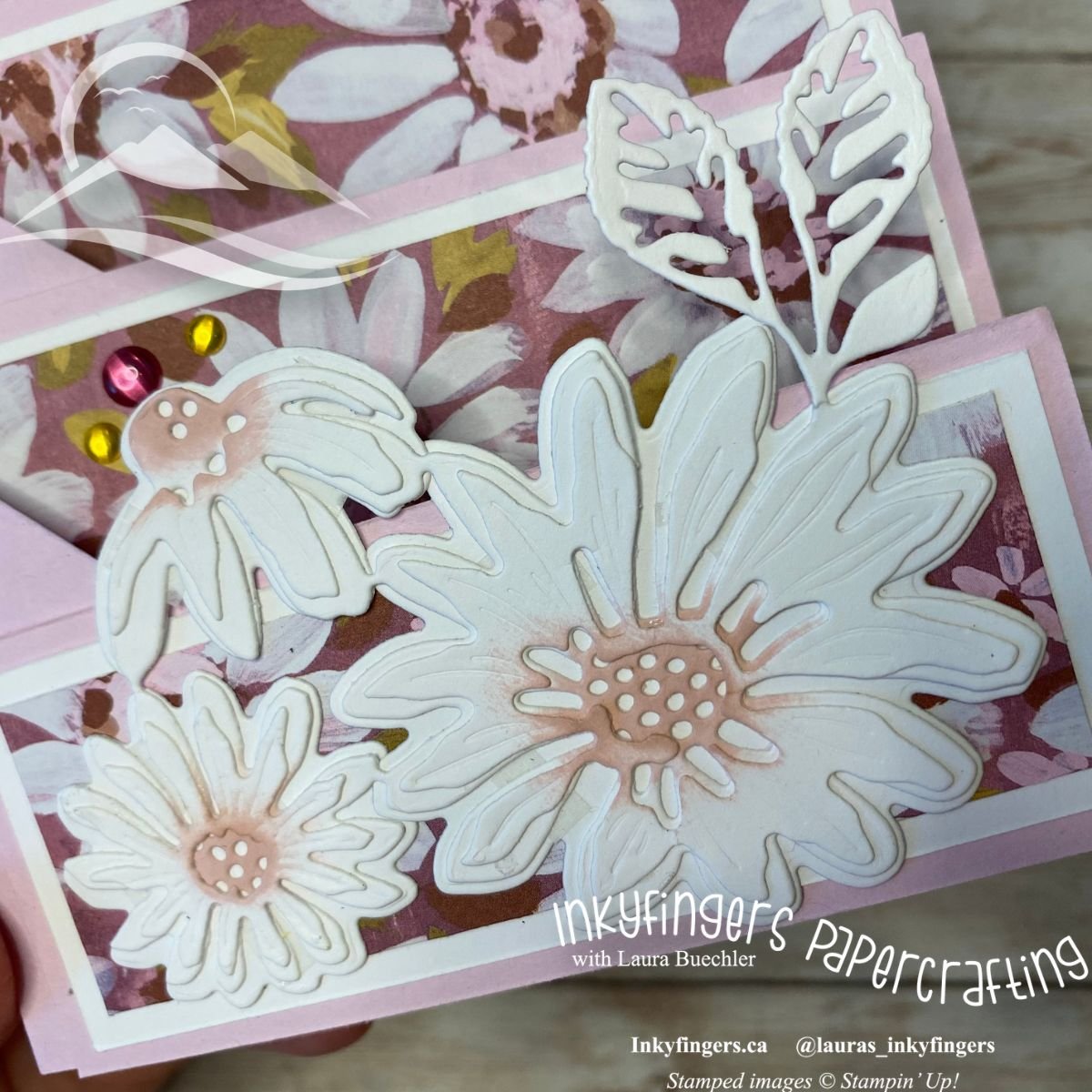 Tutorial: Floating Tiered Side Card Inkyfingers Papercrafting