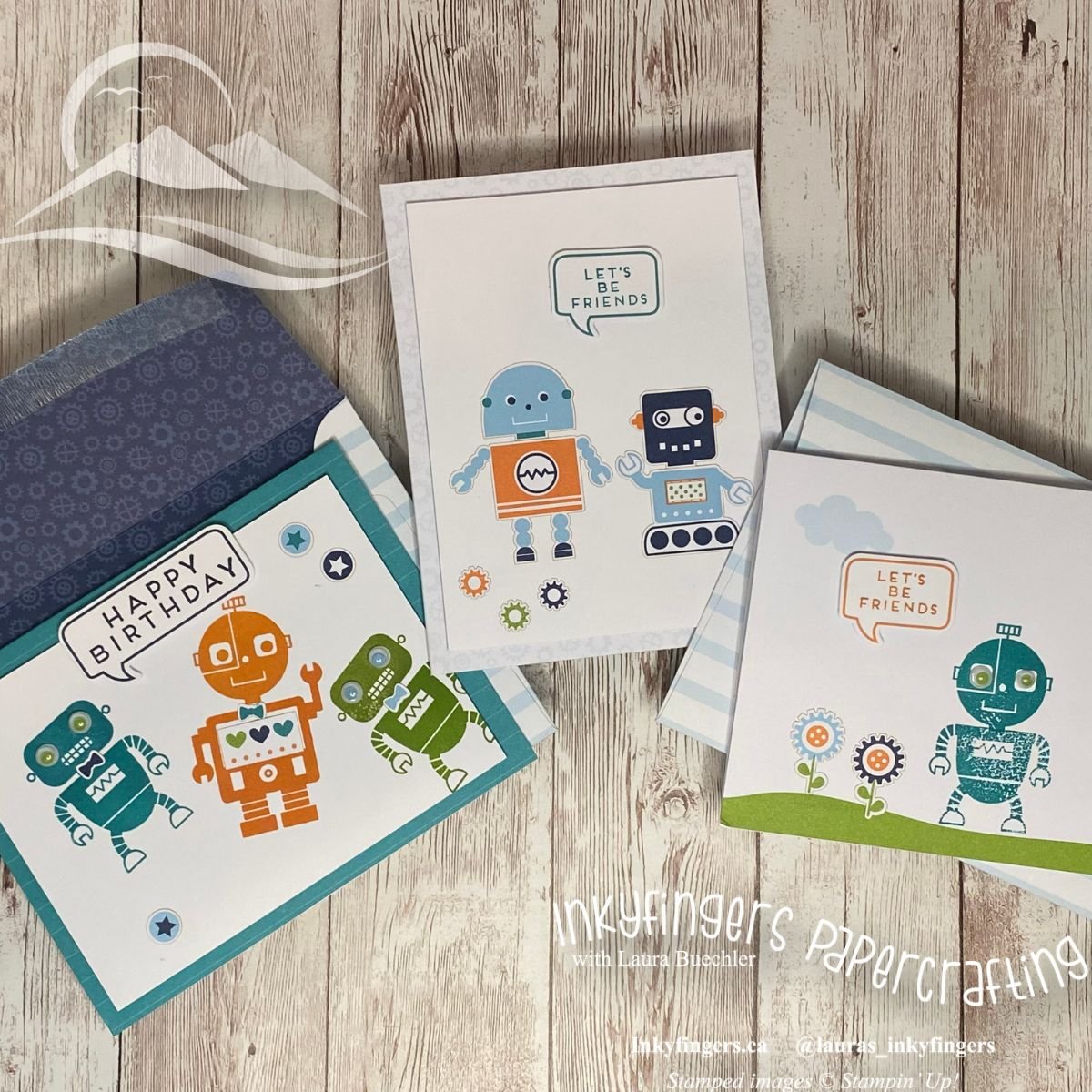 Video Tutorial: Robot Buddies Cardmaking Kit Inkyfingers Papercrafting